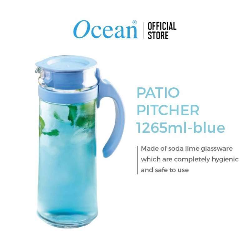 Promo Ocean Patio Pitcher 1265ml/ Water Jug Kaca Promo - Blue Diskon 32 ...
