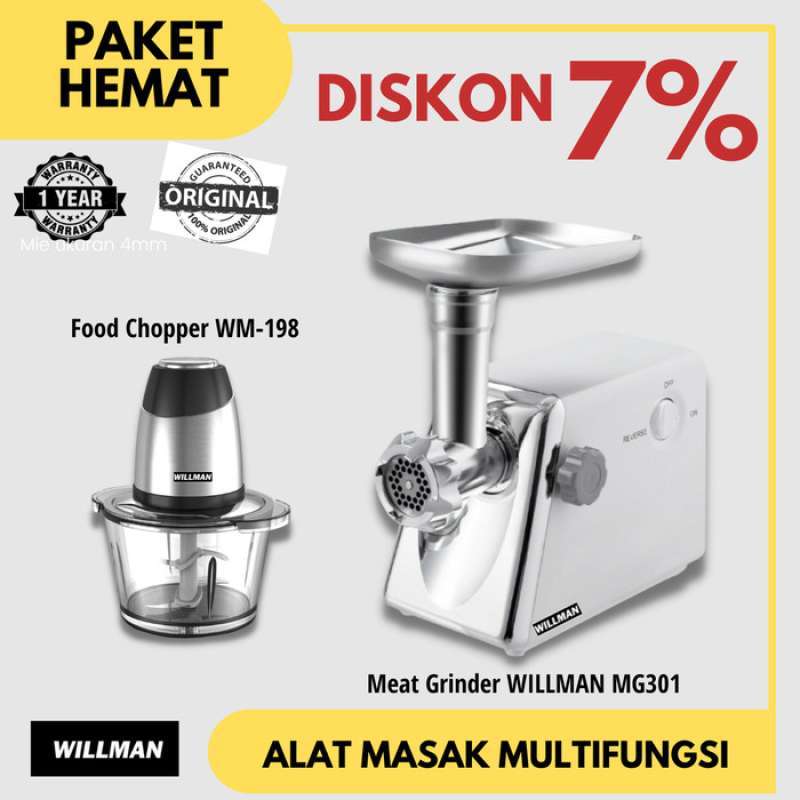 Promo Promo Mesin Giling Daging Willman Mg301 Food Chopper Blender Wm ...