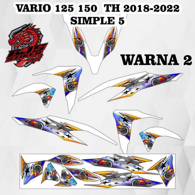Promo Stiker Striping Vario 125 150 Led 2018-2022 Simple 3- Stiker ...