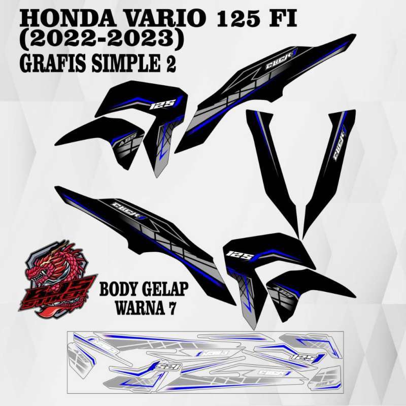 Promo Stiker Striping Vario 125 New 2024 Simple 2- Stiker Decal Honda ...