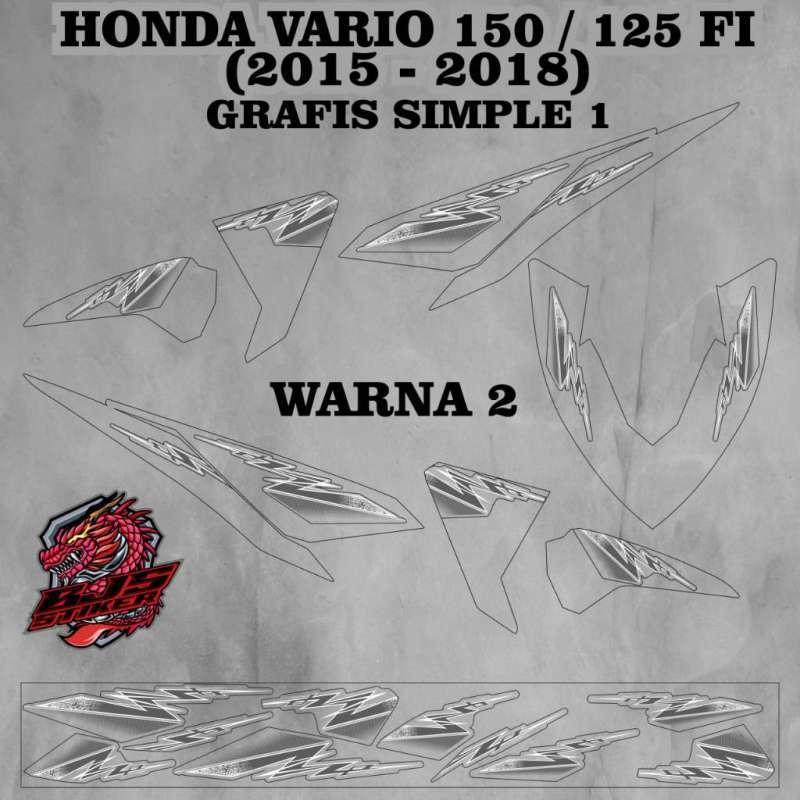 Promo Stiker Striping Vario 150 Vario 125 Simple 1 - Stiker Decal Vario ...