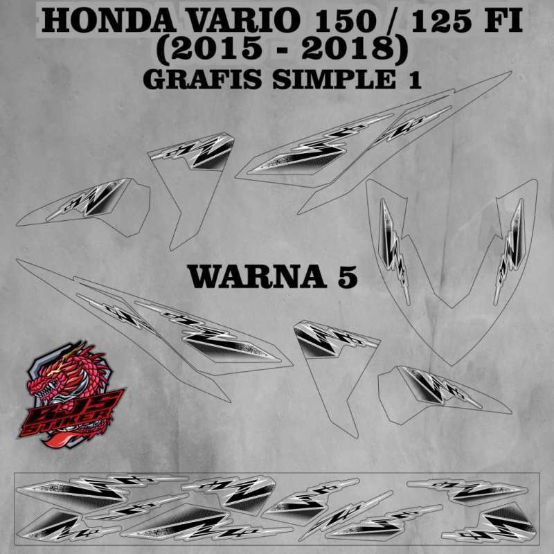 Promo Stiker Striping Vario 150 Vario 125 Simple 1 - Stiker Decal Vario ...