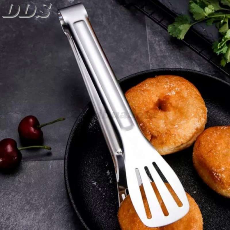 Jual Capitan Makanan Jepitan Roti Kue Gorengan Salad Stainless Model ...