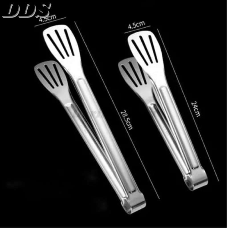 Jual Capitan Makanan Jepitan Roti Kue Gorengan Salad Stainless Model ...