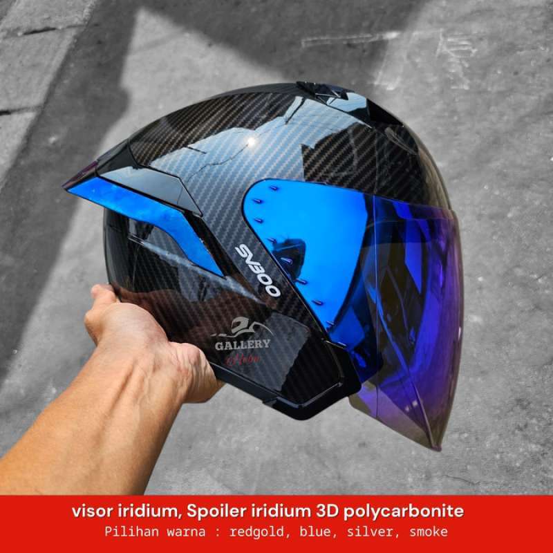 Jual Rsv Sv300 Carbon Visor Iridium | Helm Rsv Half Face Double Visor ...