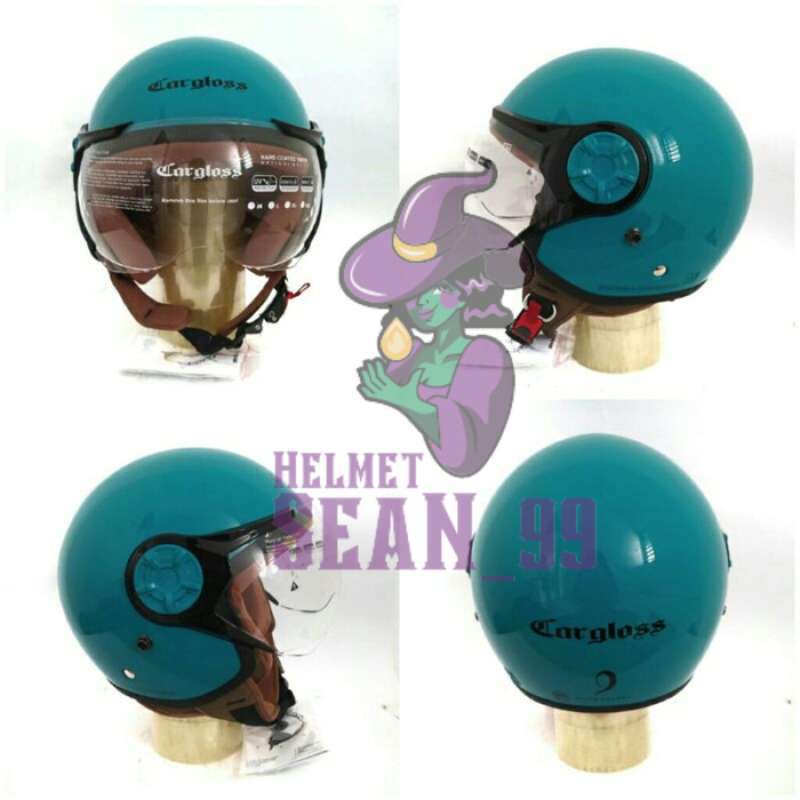 Jual Helm Cargloss Yrh Hijab Half Face Original Sni - Black Doff Di ...