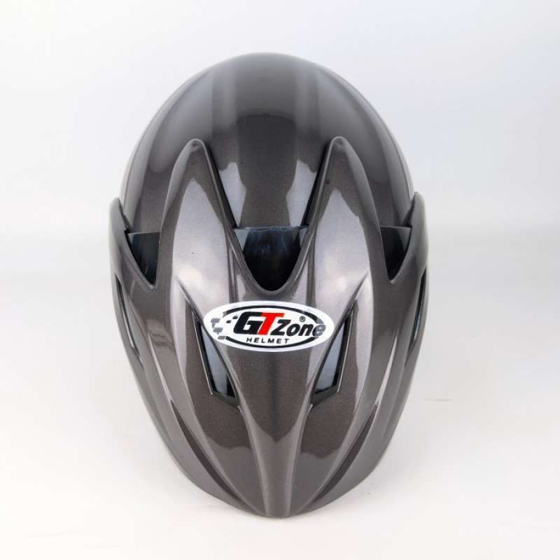 Jual Helm Motor Half Face Dewasa Sni Tiger Helmet Titanium Hitam Black ...