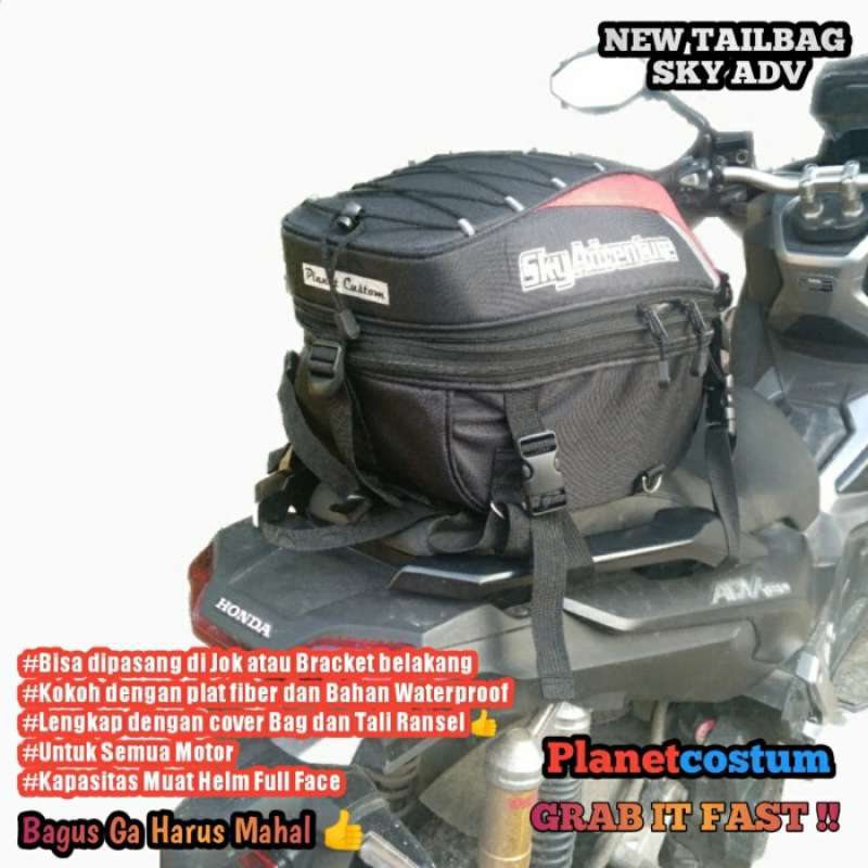 Jual Tas Motor Tailbag Sky Adv Lis Merah Helm Half Full Face Ransel ...