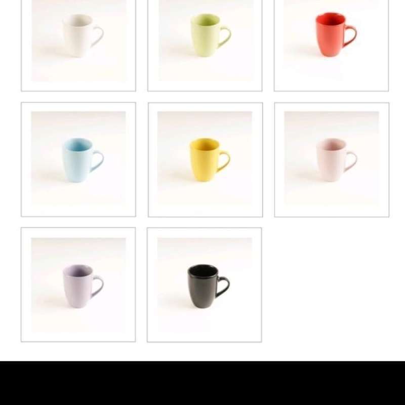 Jual Mug Hitam Corel Cangkir Gelas Gagang Keramik Porselen Teh Kopi ...