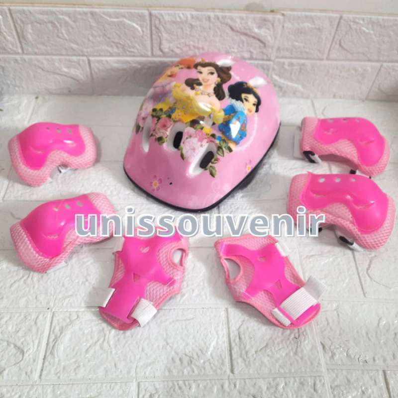Promo Helm Sepeda Anak Atau Helm Sepatu Roda Lengkap Deker Banyak Warna ...