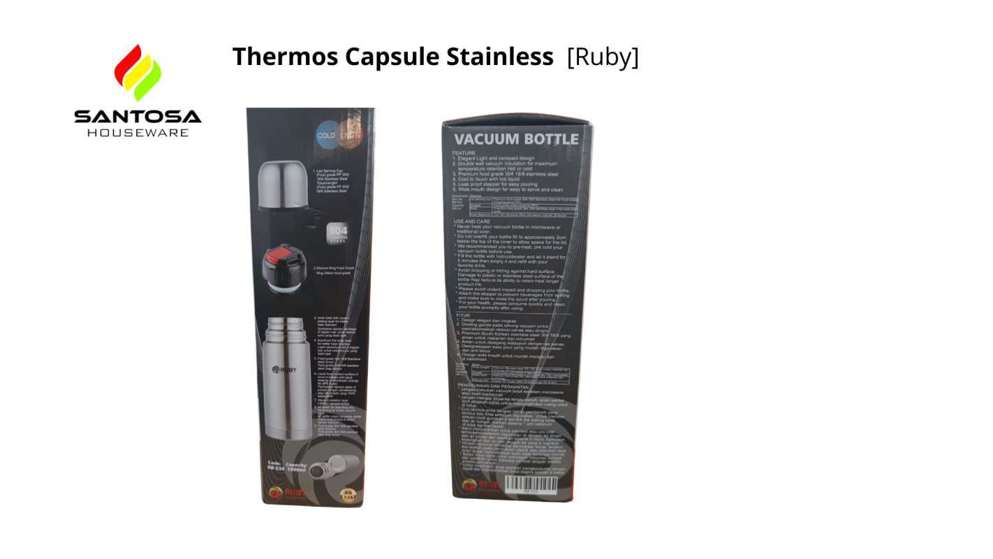 Jual Thermos Termos Capsule Stainless Steel 500ml Rb-532 [ Ruby ] Di ...