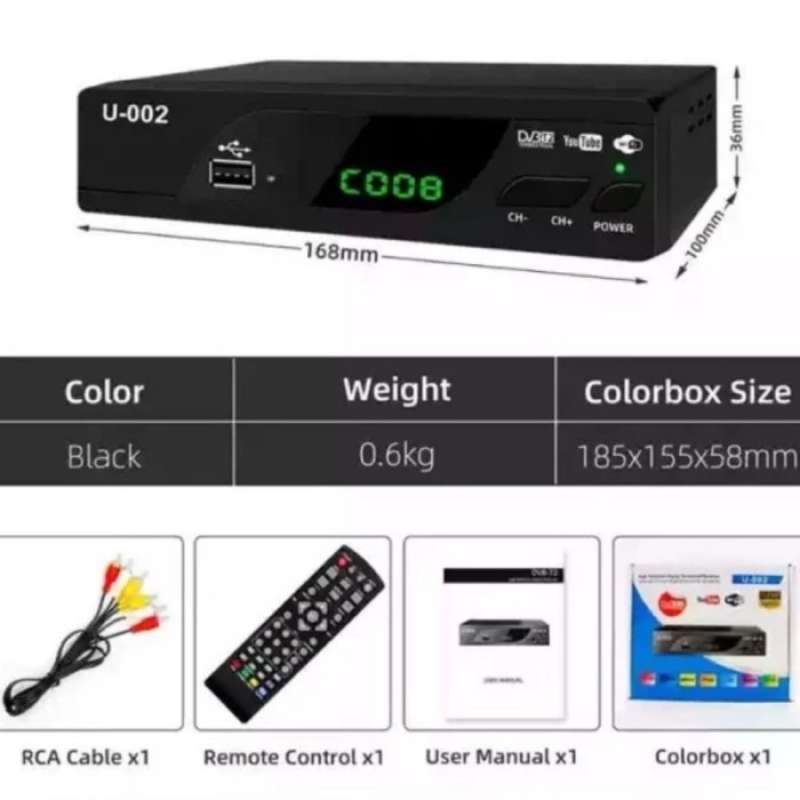 Promo Baru Stb Dvb T2 Set Top Box Tv Digital U-002 - Stb Hdtv Diskon 43 ...