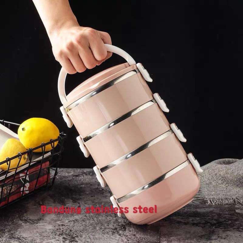 Jual Rantang Lunch Box 4 Susun Polos Lucu Elegan Tempat Bekel Makanan ...