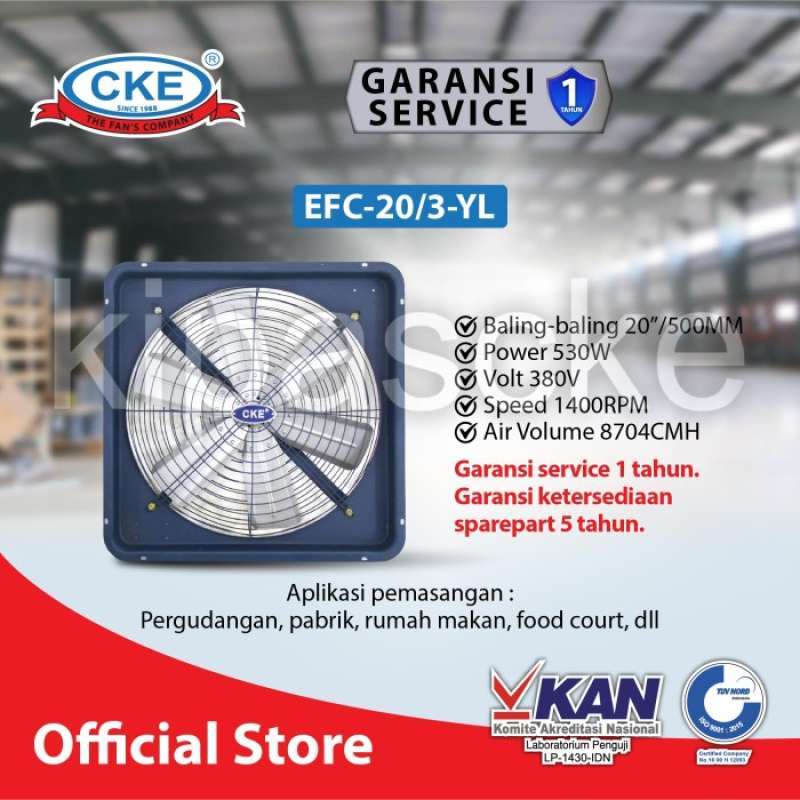 Jual Cke Exhaust Fan Cooling Fan 20 Inch 380v Fan Industri Toilet Eksos ...