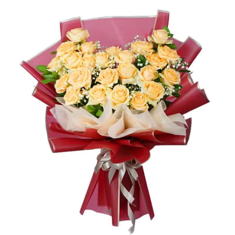 Jual Buket Bunga Mawar Peach - Karangan Mawar Peach Pengiriman Seluruh ...