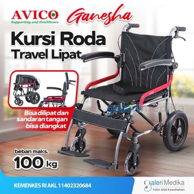 Promo Kursi Roda Travel Lipat Avico Ganesha - Ringkas Dan Mudah Dilipat Diskon 23% Di Seller ...