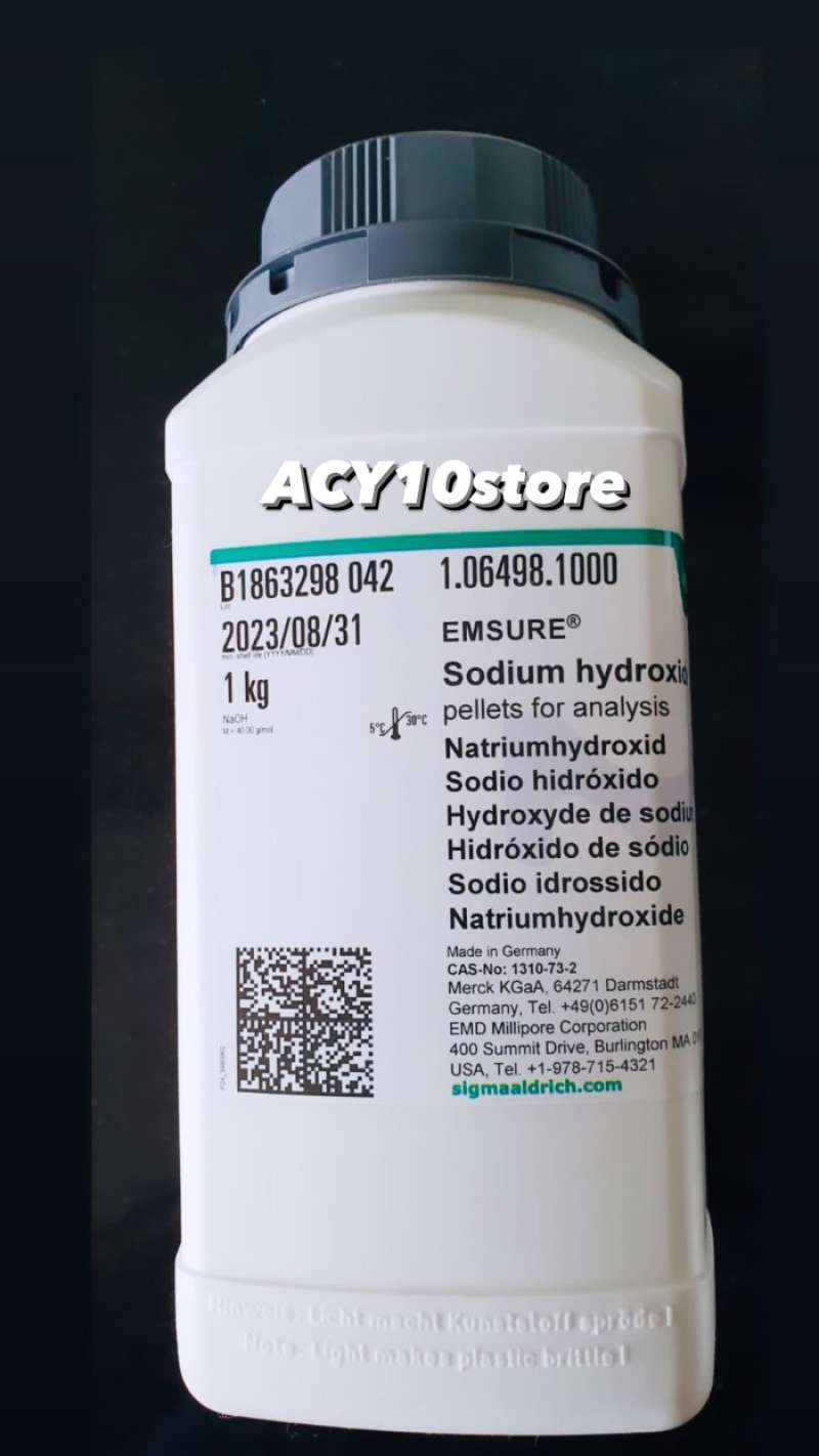 Promo Merck 1.06498.1000 Sodium Hydroxide Pellets 1kg Diskon 23% Di ...