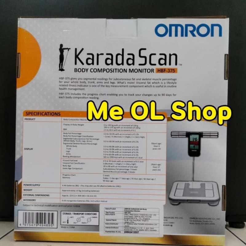 Promo Omron Karada Scan Hbf-375 Timbangan Badan Digital Body Compsition ...