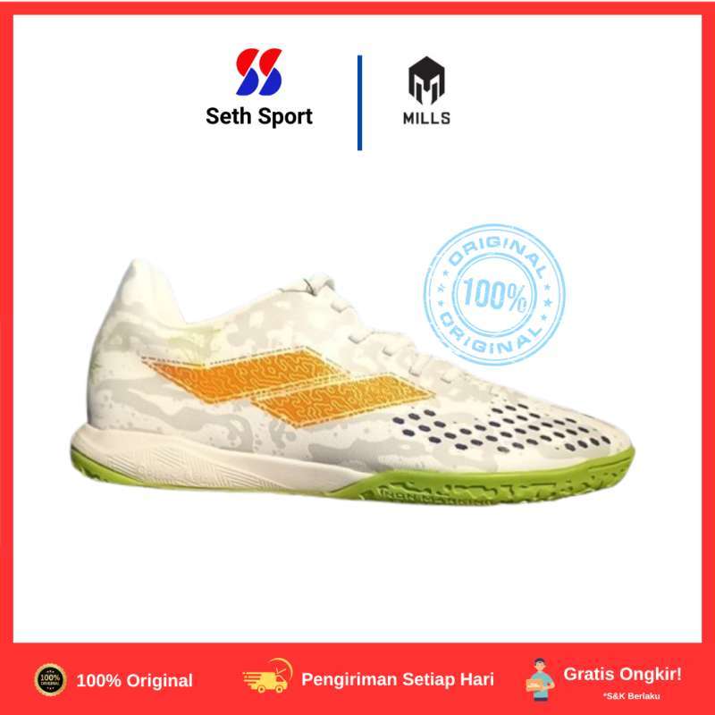 Jual Sepatu Futsal Mills Triton Deisler 1.2 Prime In Original - White ...