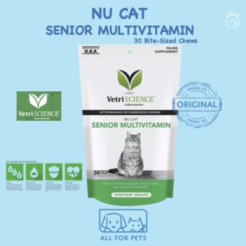 Promo Vetriscience Nu Cat Senior Multivitamin 30 Bite Sized Chews ...