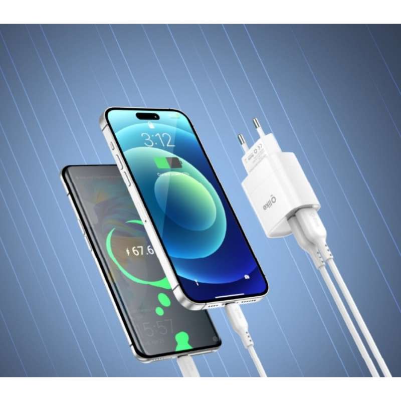 Jual Olike Charger Adaptor 2.4a 12w Dual Usb Port Set Kabel Type C ...