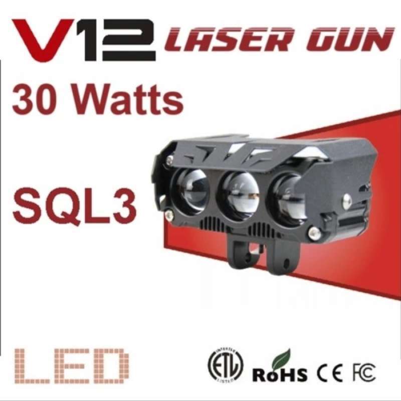Promo Lampu Sorot Tembak Laser Foglamp Sql 3 Superbright Putih Putih ...