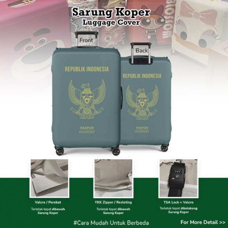 Promo Sarung Koper Unik Paspor Indonesia /passport Indonesia Pelindung ...