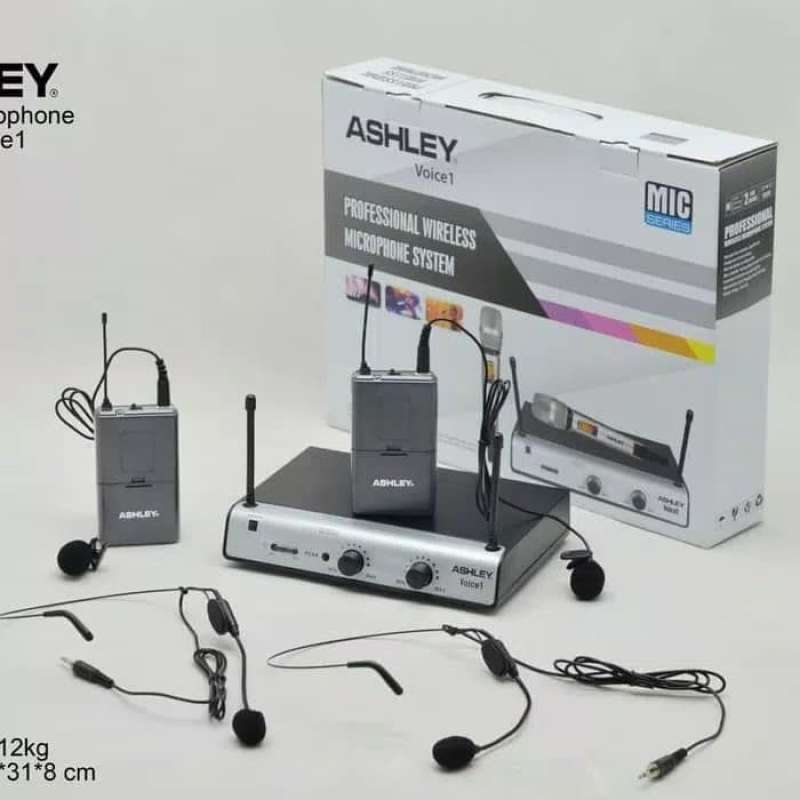 Promo Mic Wireless Isi 2 Clip On 2 Headset Ashley Voice1 Voice 1 Original Diskon 23 Di Seller