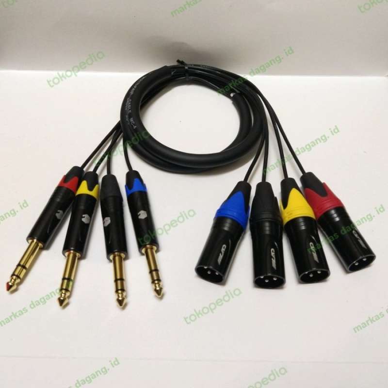 Promo Snake Kabel 4ch Komplit Jack Xlr Male To Akai Stereo 1 Meter ...