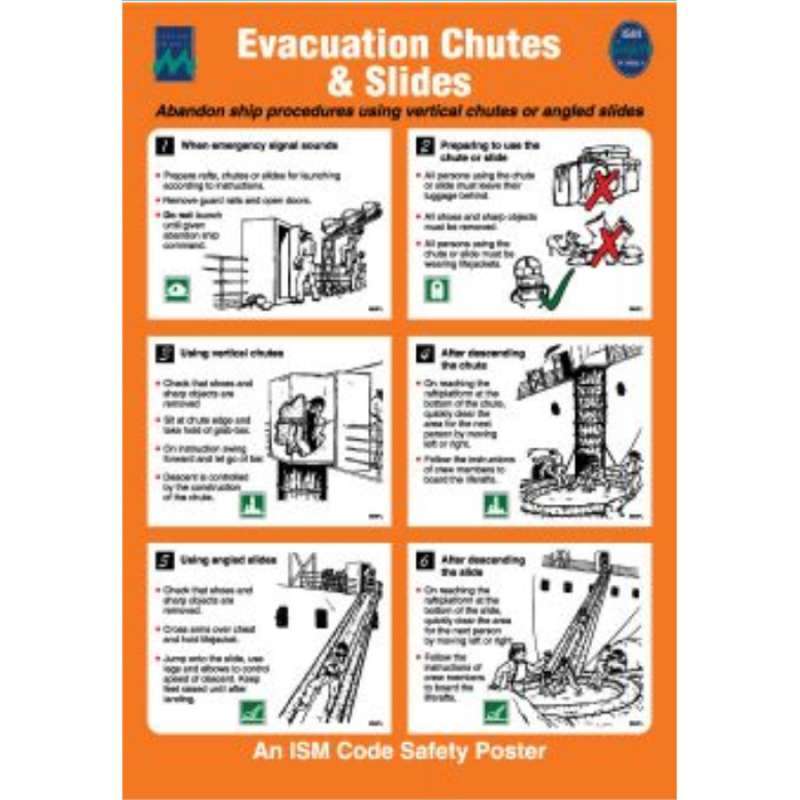 Promo Imo Safety Poster Kapal Evacuation Chutes Slides Poster Impa ...