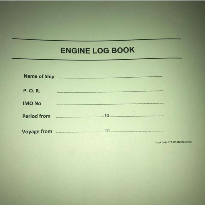 Promo Engine Log Book Logbook - Buku Log Mesin Kapal Size A3 Diskon 23% ...