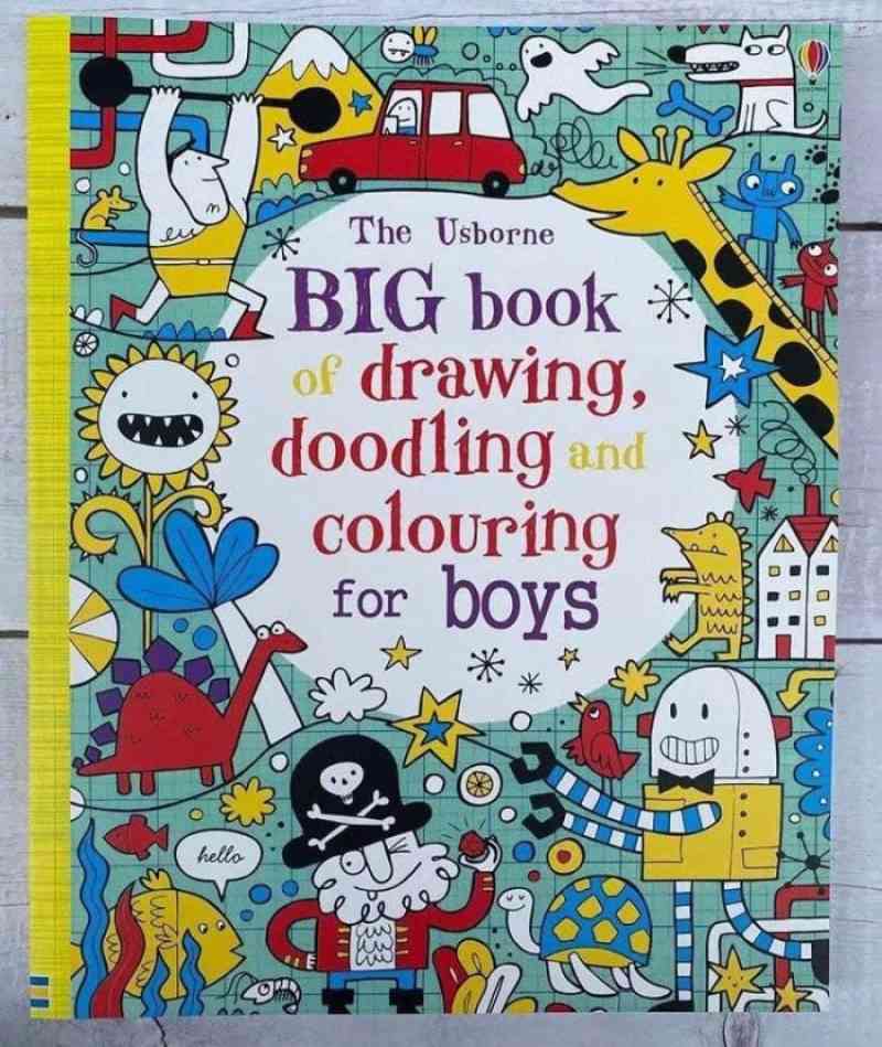 Promo Buku Usborne Book Of Drawing Doodling Colouring For Boys And ...