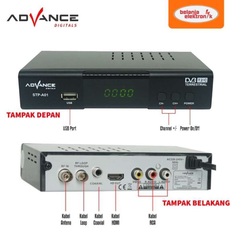 Promo New Set Top Box Stb Advance Stp Ao1 V3 Dvb-t2 Receiver Sinyal Tv ...