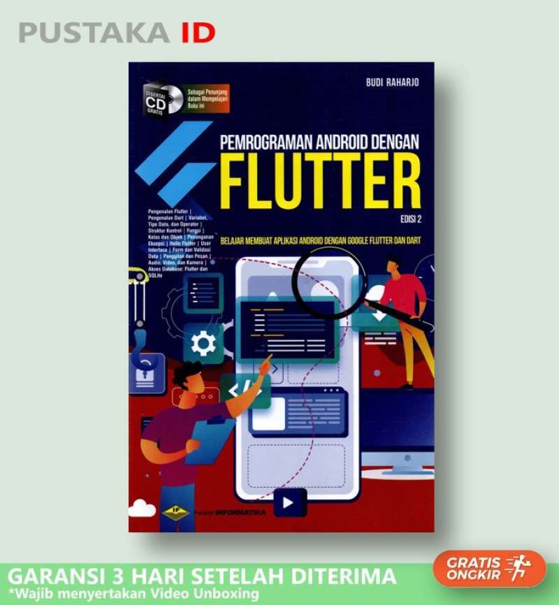 Promo Buku Pemrograman Android Dengan Flutter Edisi 2 Diskon 23% Di Seller Zawaru Store - Tanah ...