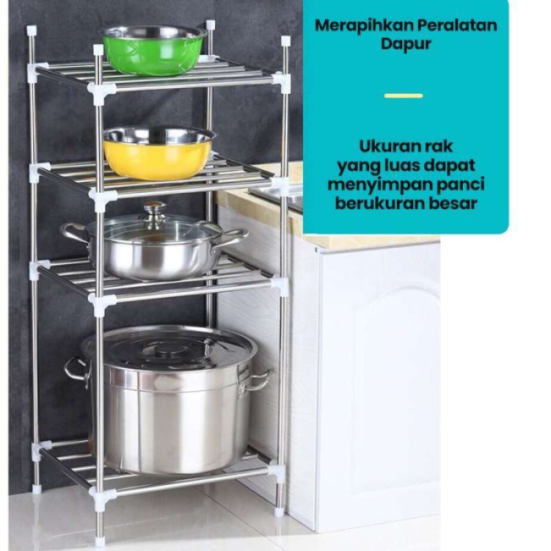 Jual Megam Rak Dapur Panci Wajan Serbaguna Kitchen Bar Hrk103 Di Seller ...