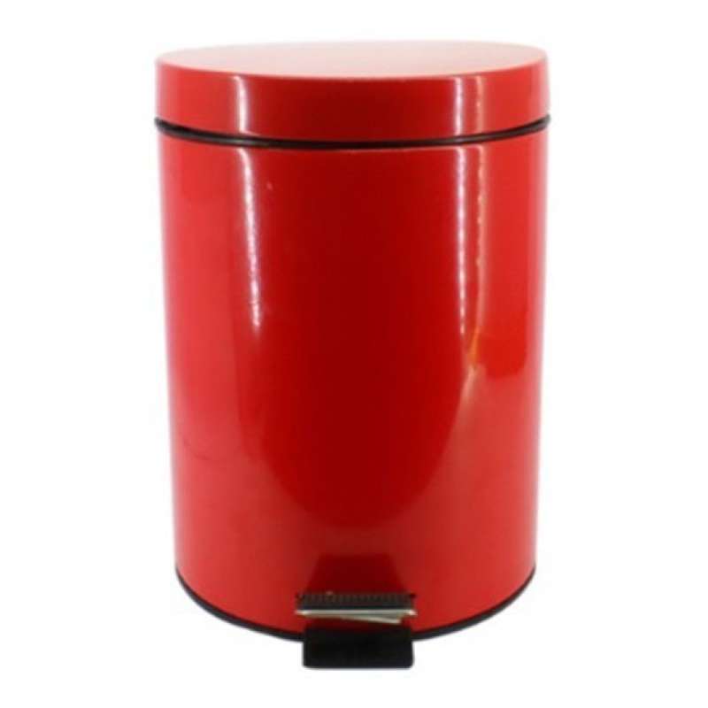 Promo Tempat Sampah Stainless Steel Dustbin 5l - Merah New Diskon 24% ...