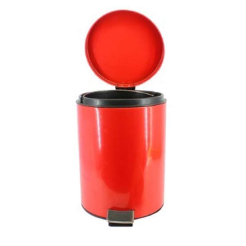 Promo Tempat Sampah Stainless Steel Dustbin 5l - Merah New Diskon 24% ...