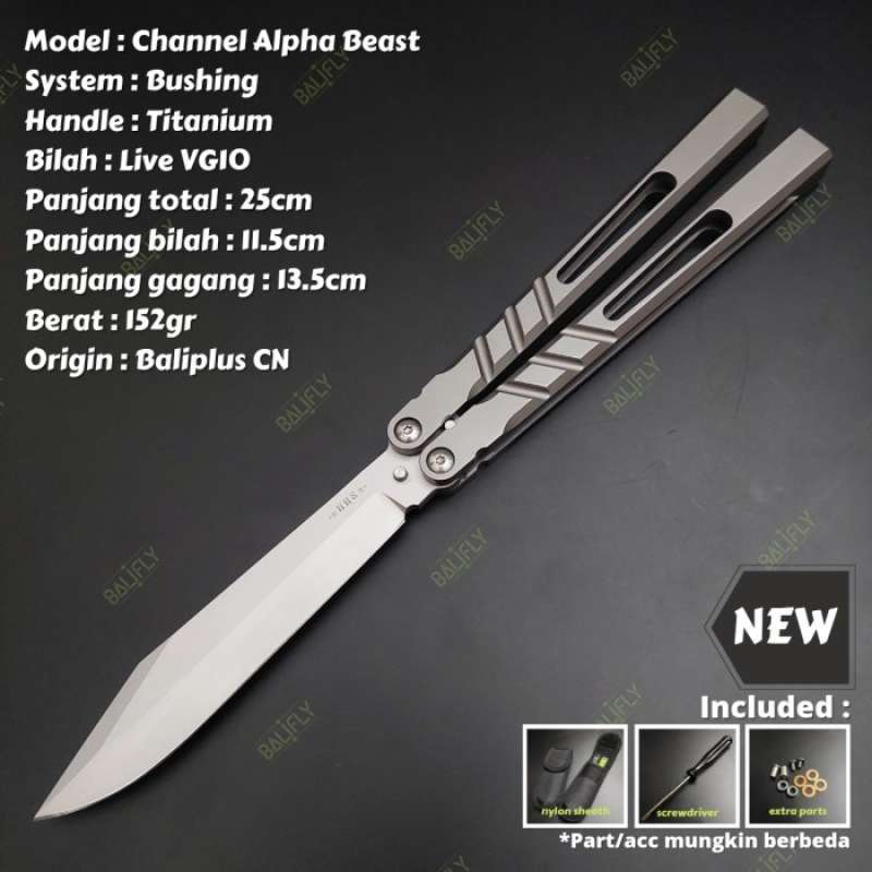 Jual Balisong Butterfly Knife Alpha Beast Chab Latchless Di Seller ...