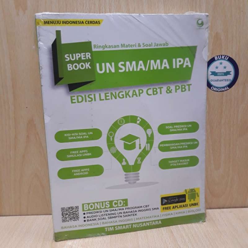 Promo Buku Super Book Un Sma/ma Ipa Edis Lengkap Cbt&pbt. + Bonus Cd. Diskon 23% Di Seller ...