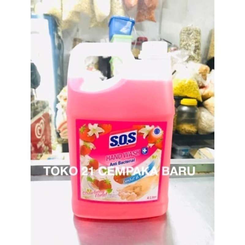 Jual Sos Hand Wash Strawberry Floral Jerigen 4 Liter |sos Sabun Cuci Tangan Di Seller Aghanim ...
