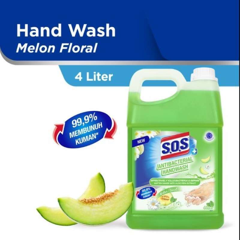 Jual Sos Hand Soap Sabun Cuci Tangan Hijau Melon 4 Liter Di Seller ...
