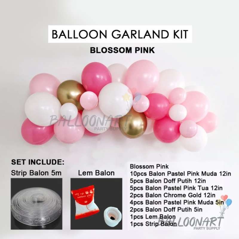 Jual Balloon Garland Diy Kit/balon Latex Ulang Tahun/balon Chain ...