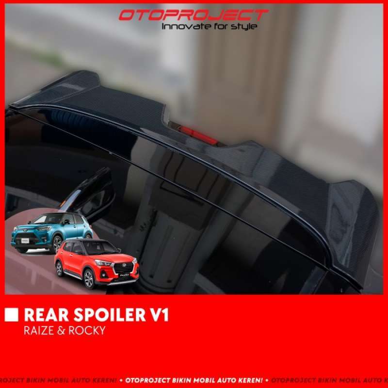 Promo Rear Spoiler Toyota Raize / Daihatsu Rocky - Glossy Black Diskon ...