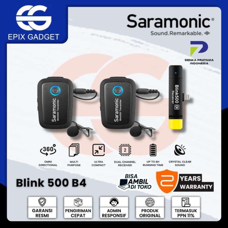 Promo Saramonic Blink 500 B4 Wireless Mic Tx Tx Rxdi W Lightning Ios