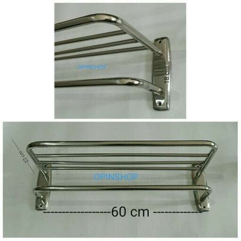 Promo Rak Handuk 5 Pipa Bulat Stenlis Steel 60 Cm Os-74210 ( 60 Cm ...