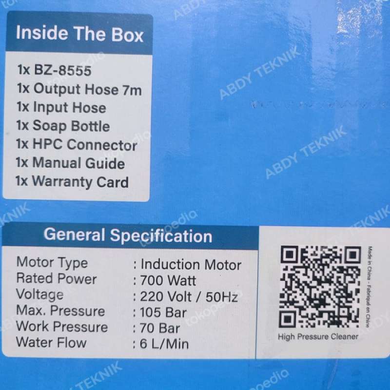 Promo High Pressure Jet Cleaner Benz Bz-8555 Diskon 23% Di Seller ...