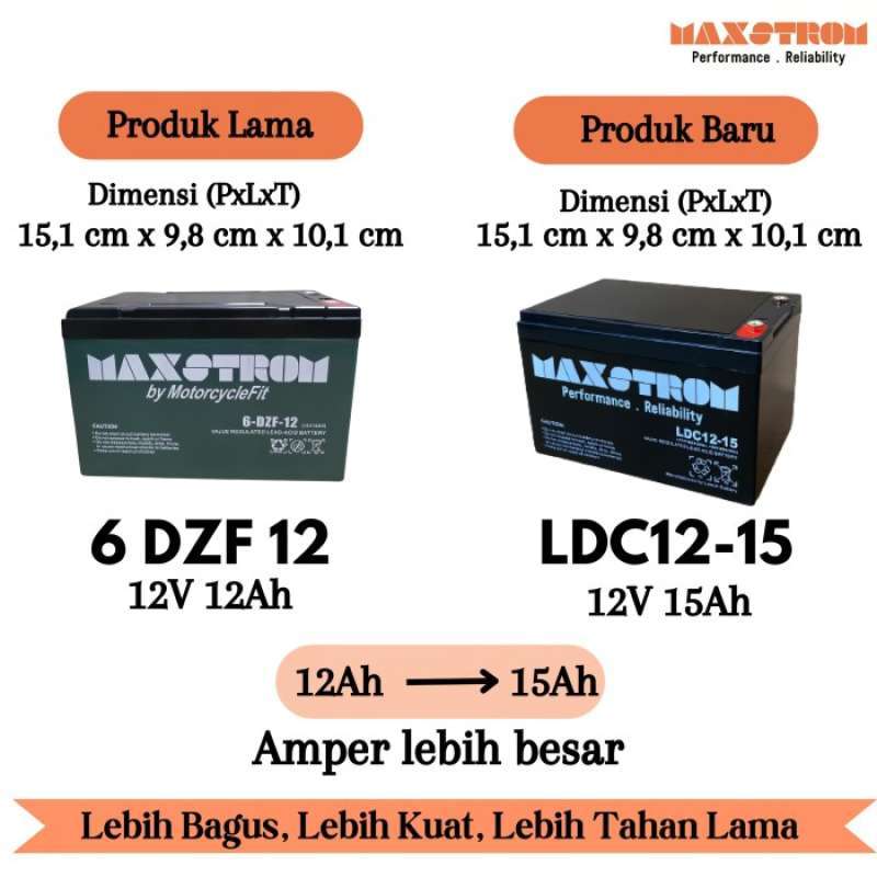 Promo Aki Kering Vrla Aki Sepeda Listrik 6-dzf-12 6-dzf-14 Strom 12v 12ah Diskon 23% Di Seller ...