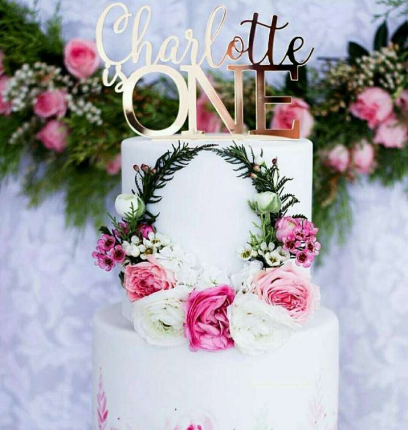 Jual Cake Topper / Custom Topper / Gold Mirror / Birthday Topper - 17 ...