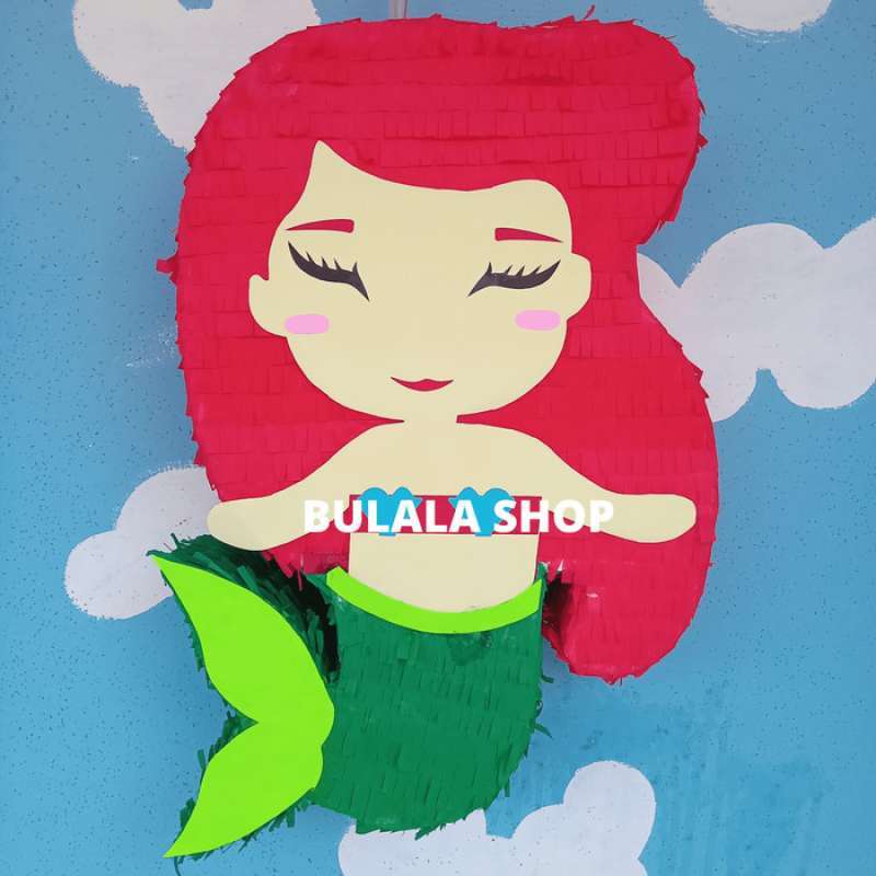 Jual Pinata Pukul / Pinata Karakter Motif Mermaid Princess Ariel Disney ...