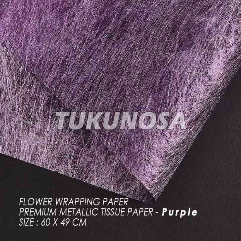 Jual Perpack Flower Wrapping Premium Metallic Tissue Paper Kertas ...